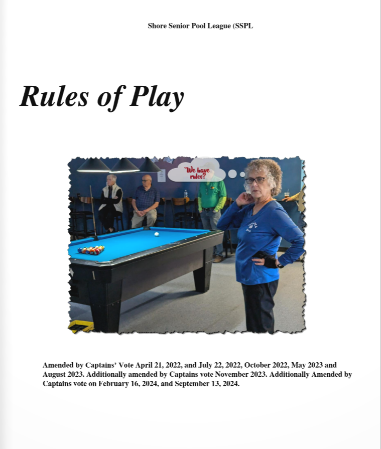 League Documents - Shore Senior Pool League